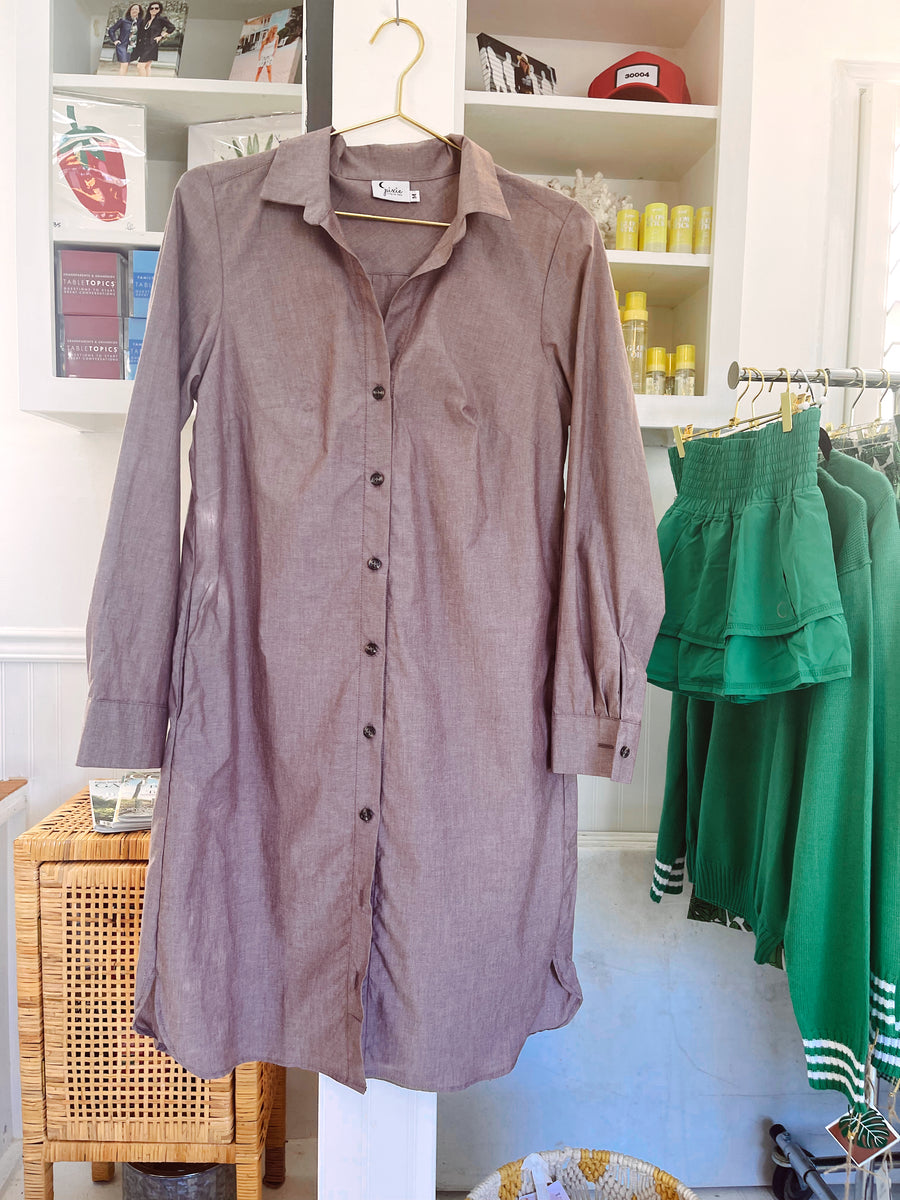 Sea Island Shirtdress in Sandy Shell – Pixie Co